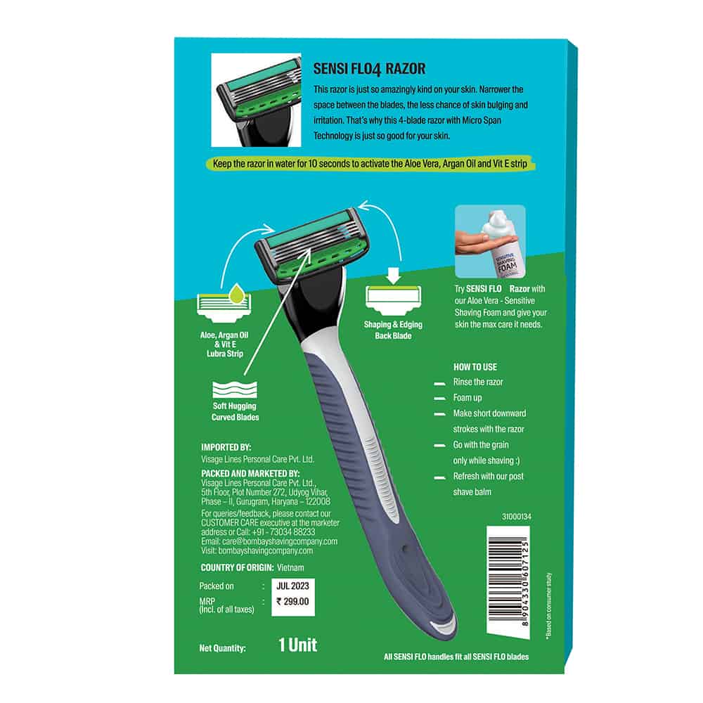 Sensi Flo4 Value Pack (Razor + Pack of 4 Blade Cartridges) – Bombay ...